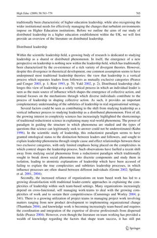 Improving leadership in higher education institutions | PDF