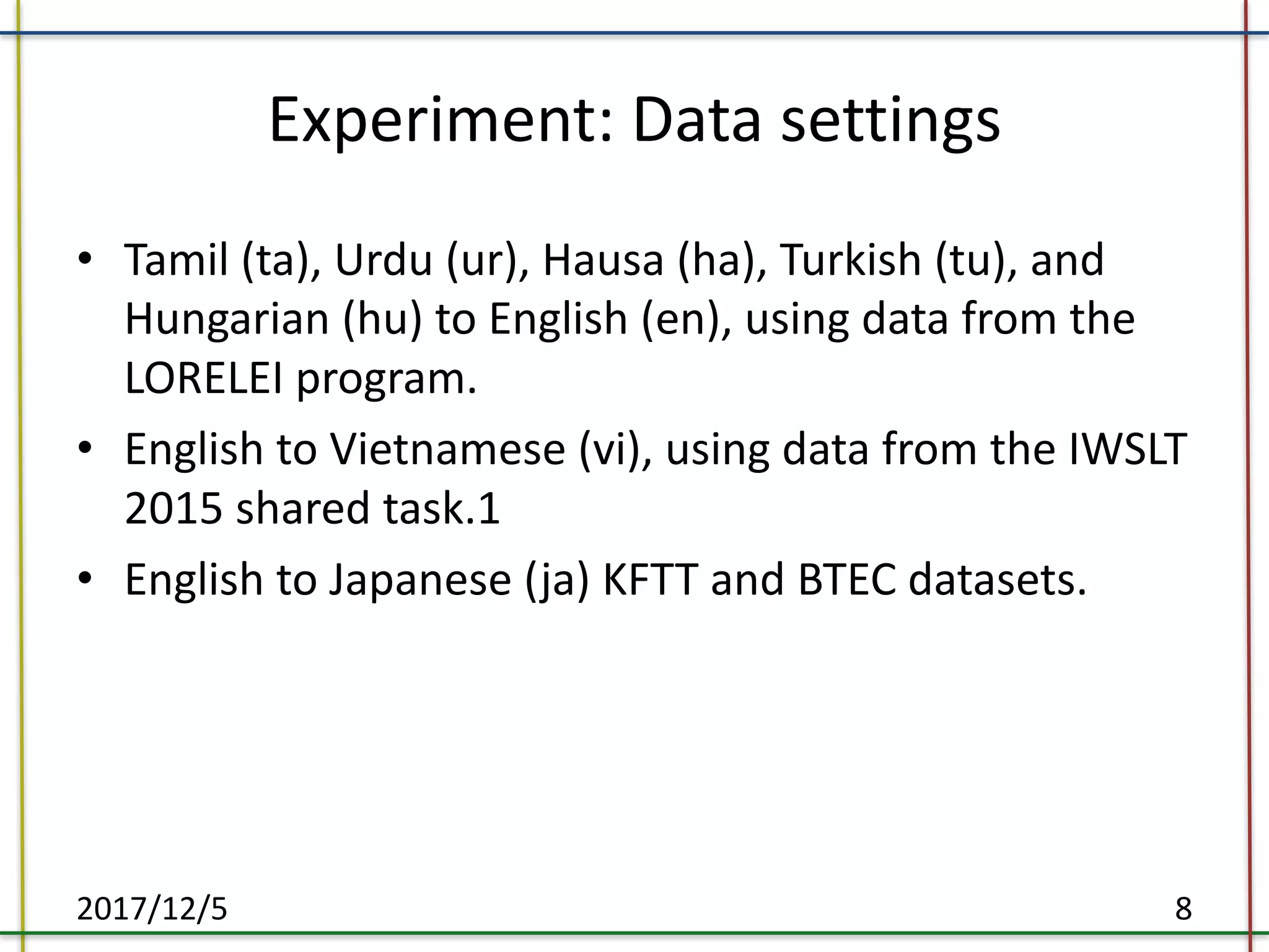 Improving lexical choice in neural machine translation | PPT