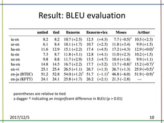 Improving lexical choice in neural machine translation | PDF
