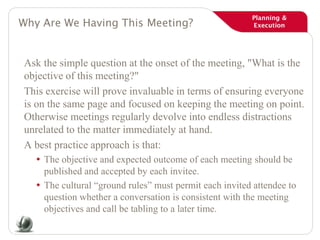 Improving Meetings and Meeting Productivity | PDF