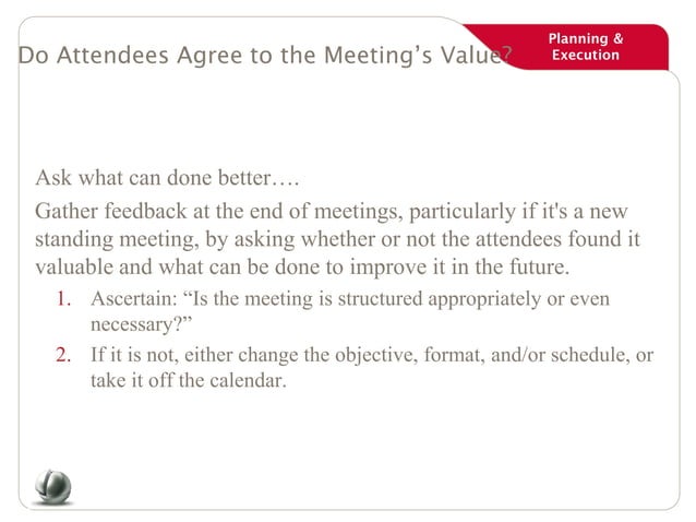 Improving Meetings and Meeting Productivity | PDF