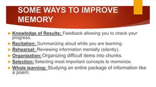 Improving memory | PPT