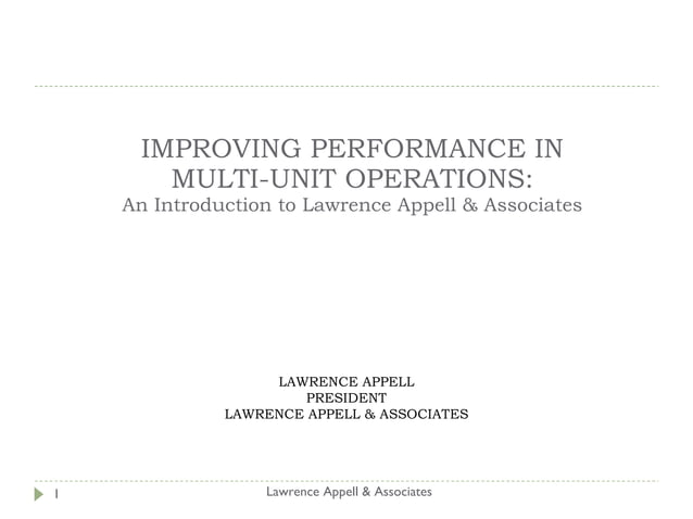 Improving Multi Unit Operations An Intro | PPT
