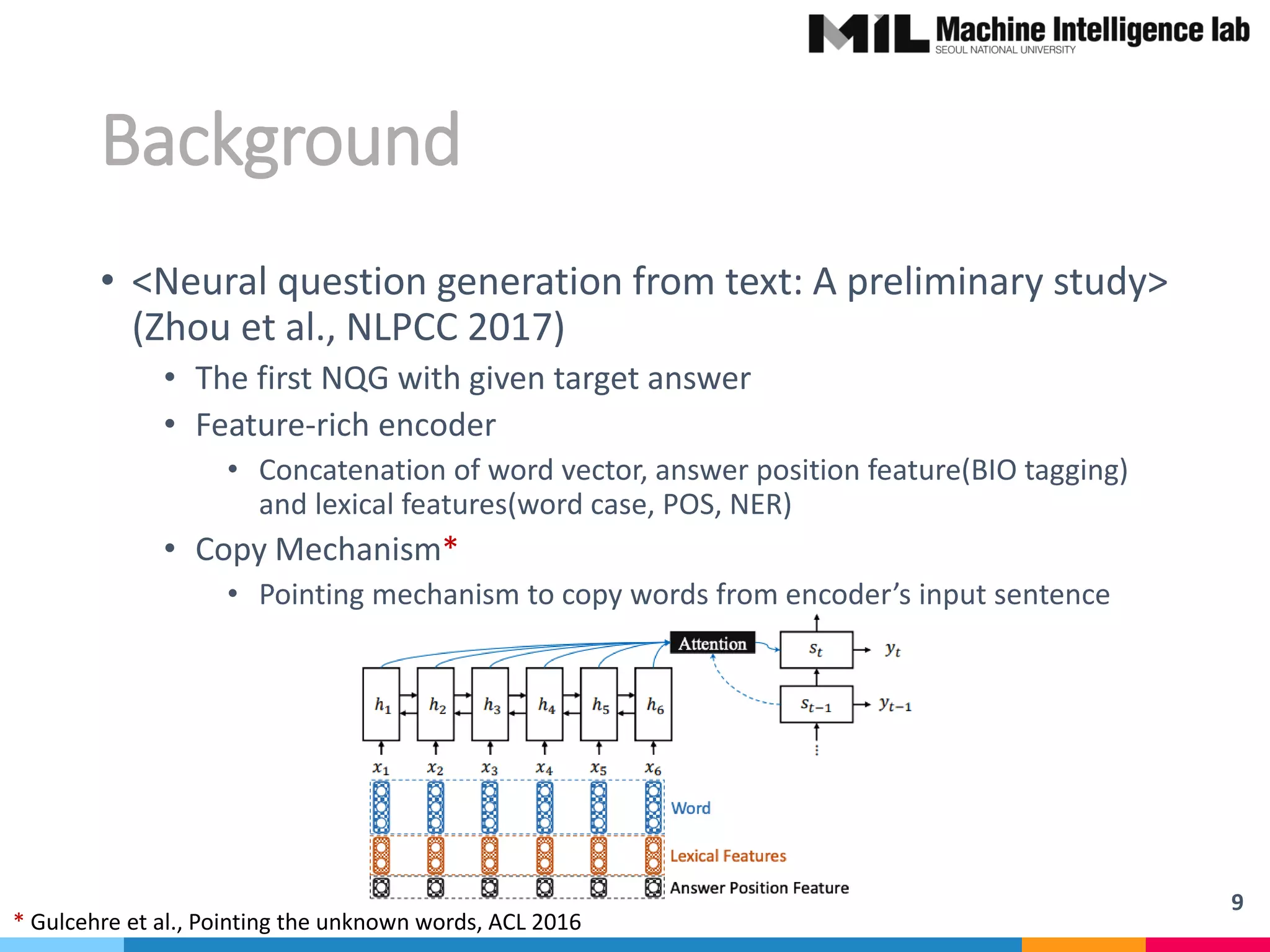Improving Neural Question Generation Using Answer Separation Ppt