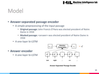 Improving neural question generation using answer separation | PPT
