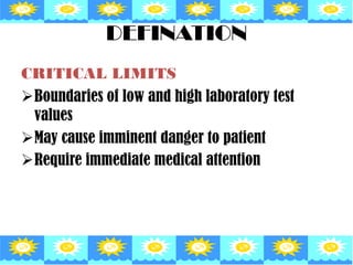 Improving notification of critical laboratory result | PPTX