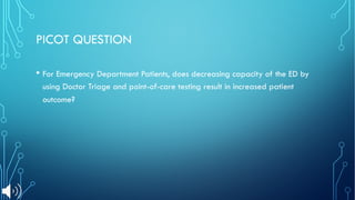 Improving patient flow and patient outcomes in the emergency department ...