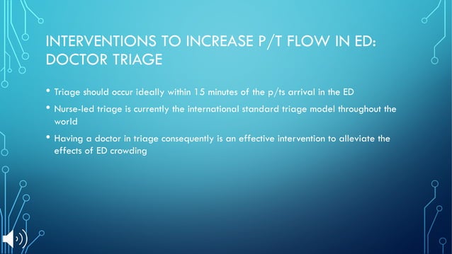 Improving patient flow and patient outcomes in the emergency department ...