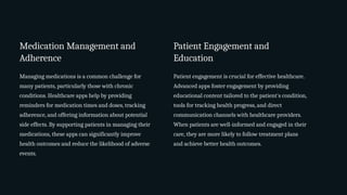 Improving Patient Outcomes with Advanced Healthcare Apps | PPTX