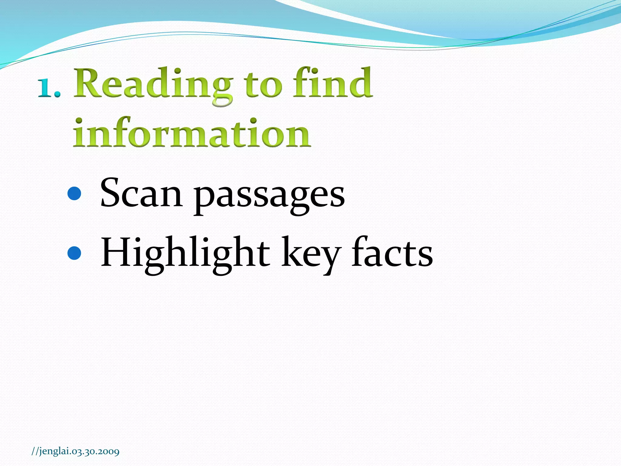 Improving performance in reading (TOEFL iBT Review) | PPT