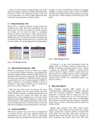 Improving performance of decision support queries in columnar cloud database systems [draft] | PDF