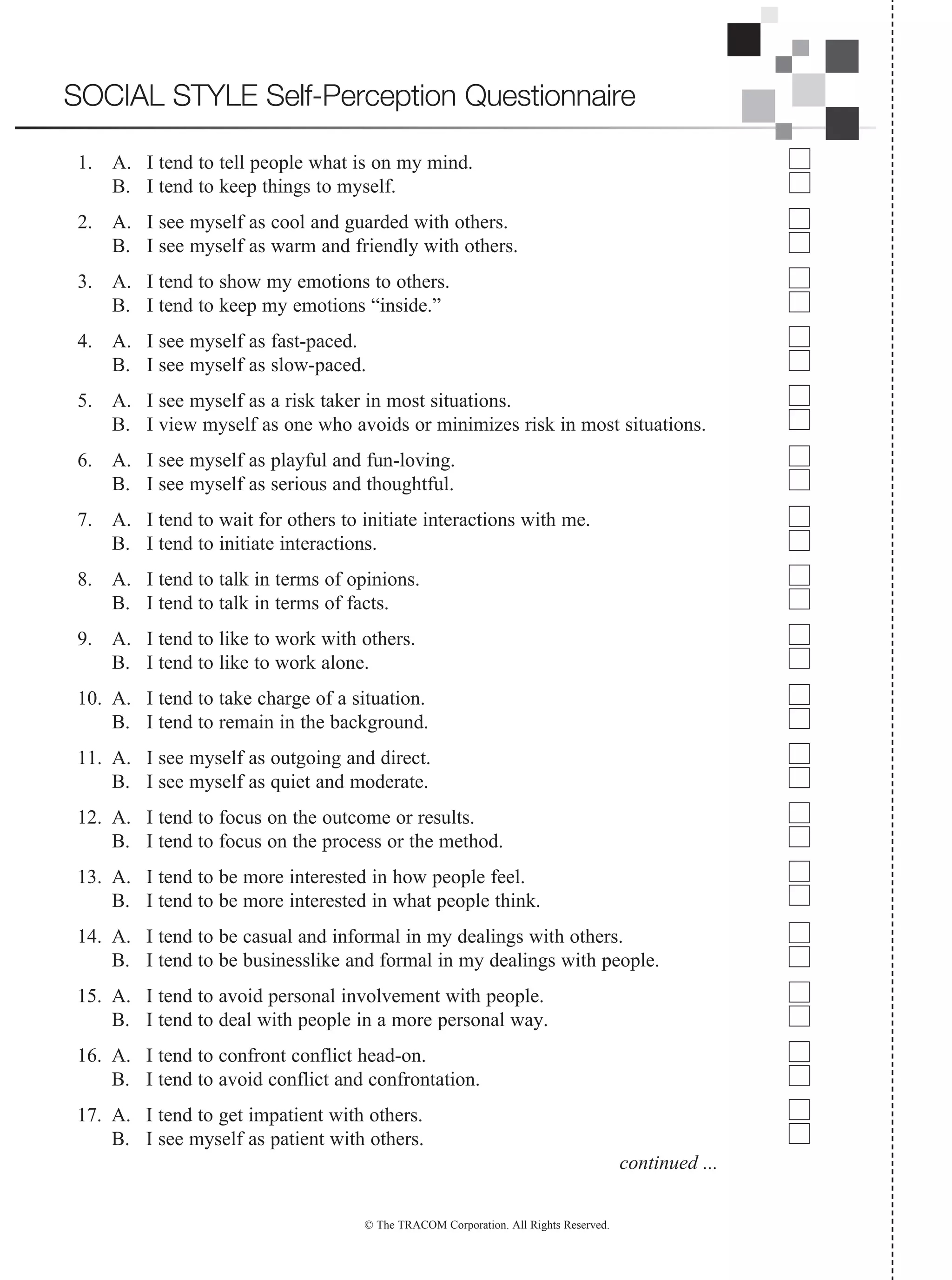 Improving personal effectiveness with versatility concepts guide and ...