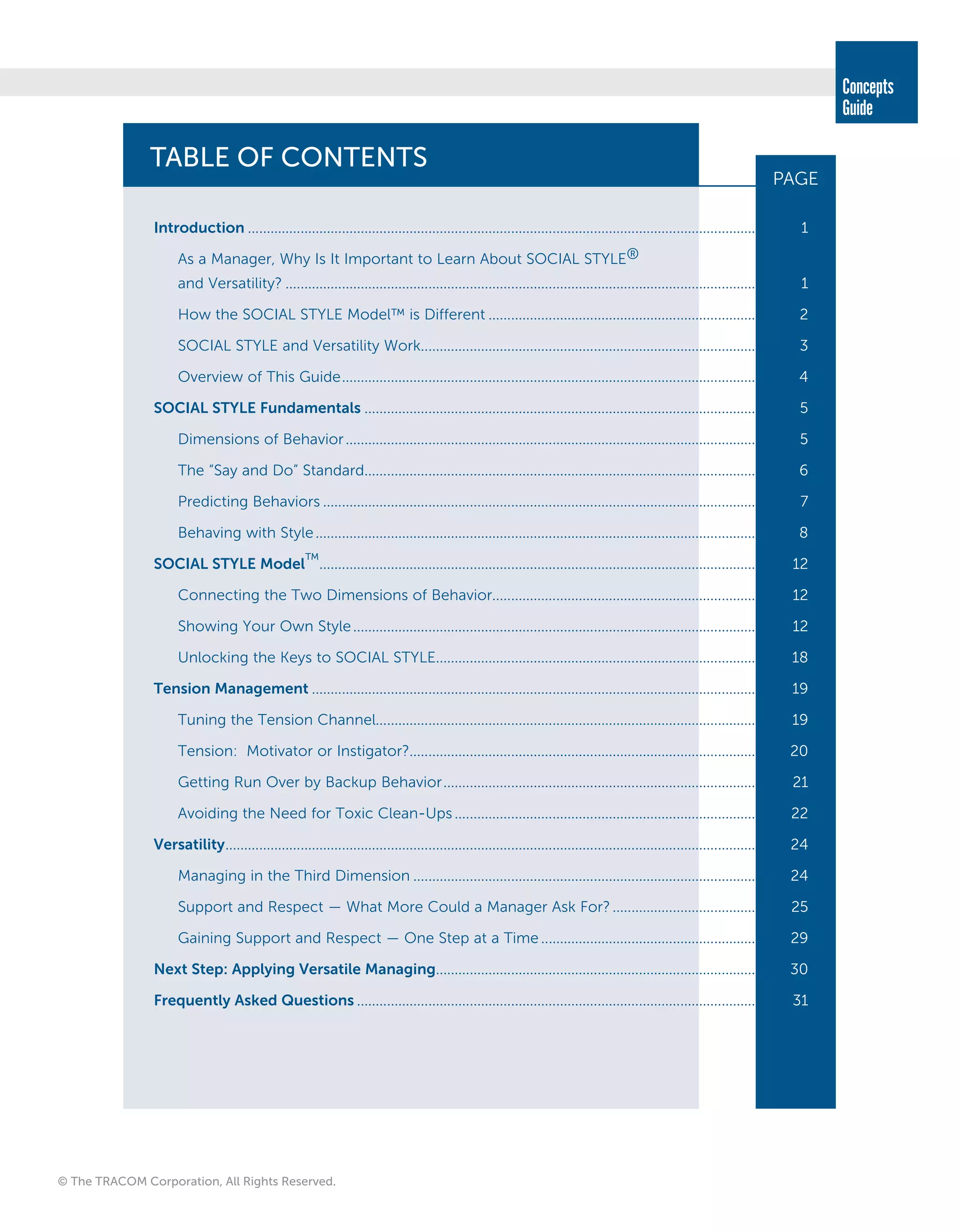 Improving personal effectiveness with versatility concepts guide and ...