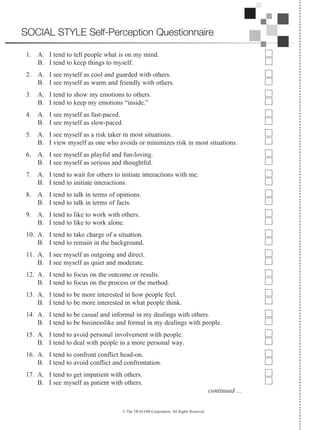 Improving personal effectiveness with versatility concepts guide and ...