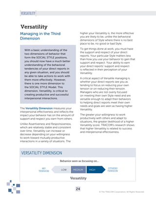 Improving personal effectiveness with versatility concepts guide and ...