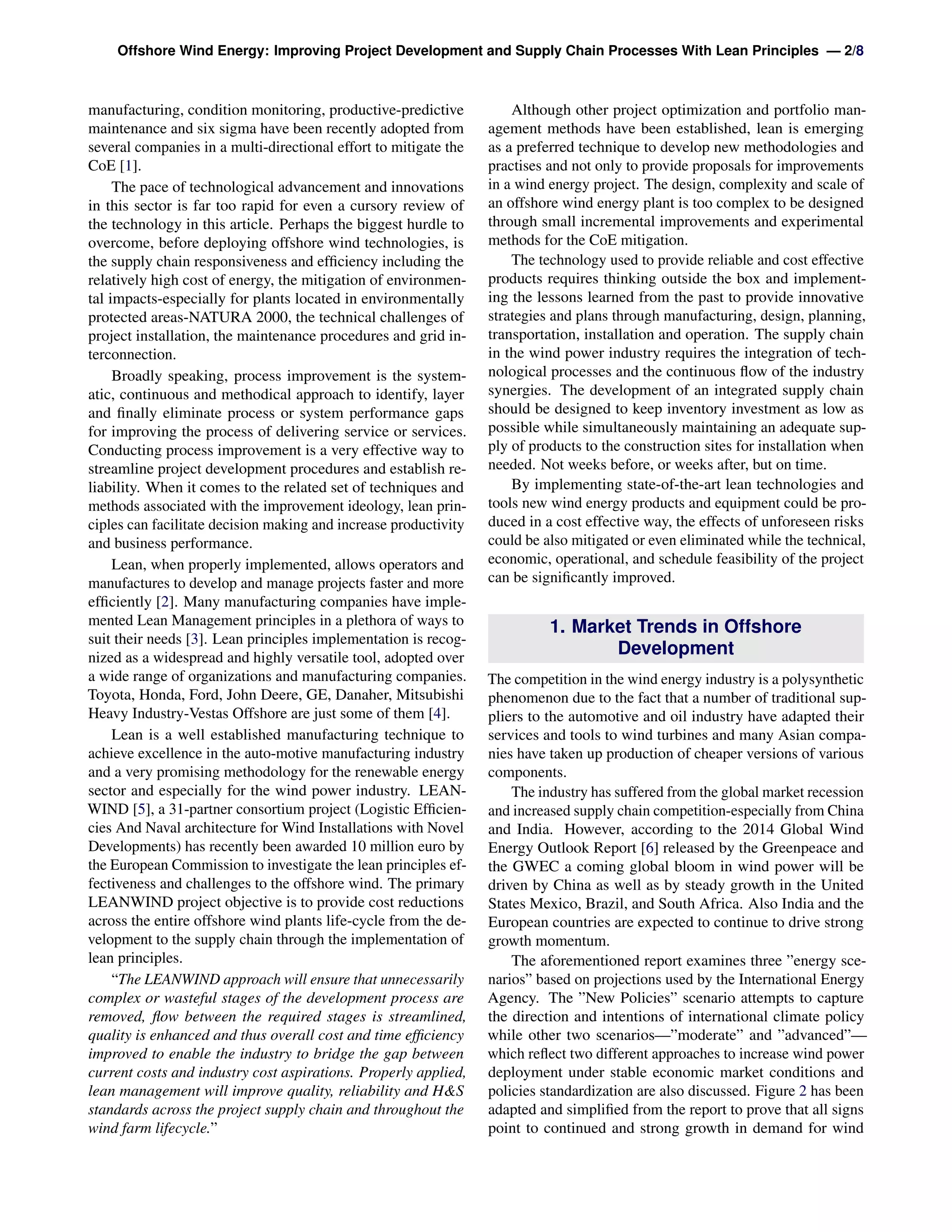 Offshore Wind Energy: Improving Project Development and Supply Chain ...