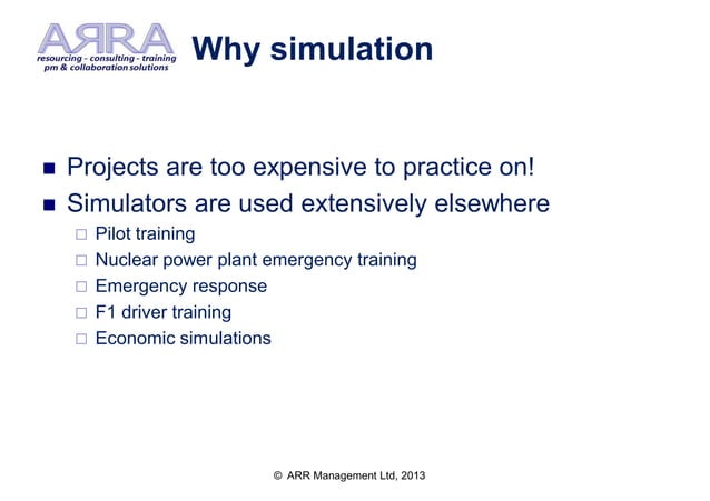 Improving Project Management Training With Simulation Ppt