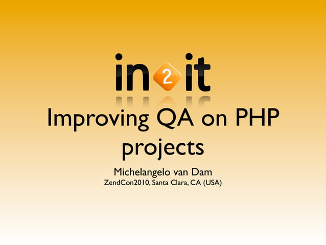 Improving qa on php projects | PDF