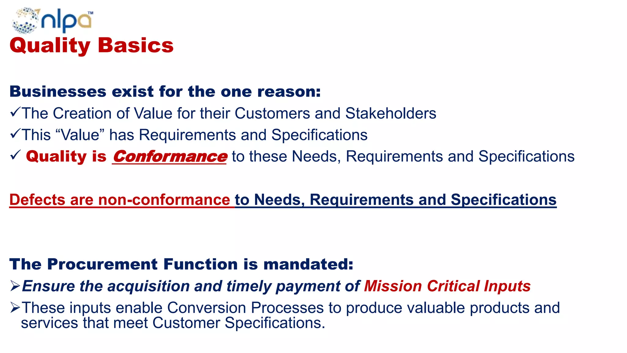 Improving Quality in the Supply Chain | PPTX