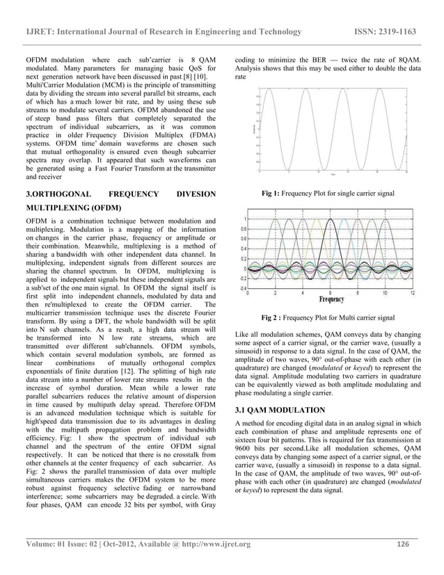 Improving Quality Of Service Using Ofdm Technique For 4 Th Generation