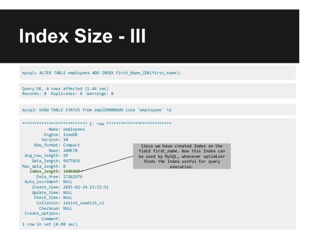 Mysql Indexing Improving Query Performance Using Index Covering In