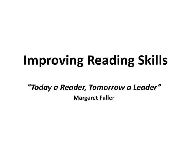 Improving reading skills(ali) | PPTX | Education
