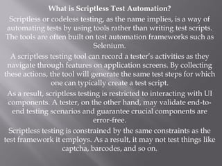 Improving ROI with Scriptless Test Automation | PDF | Web Development ...