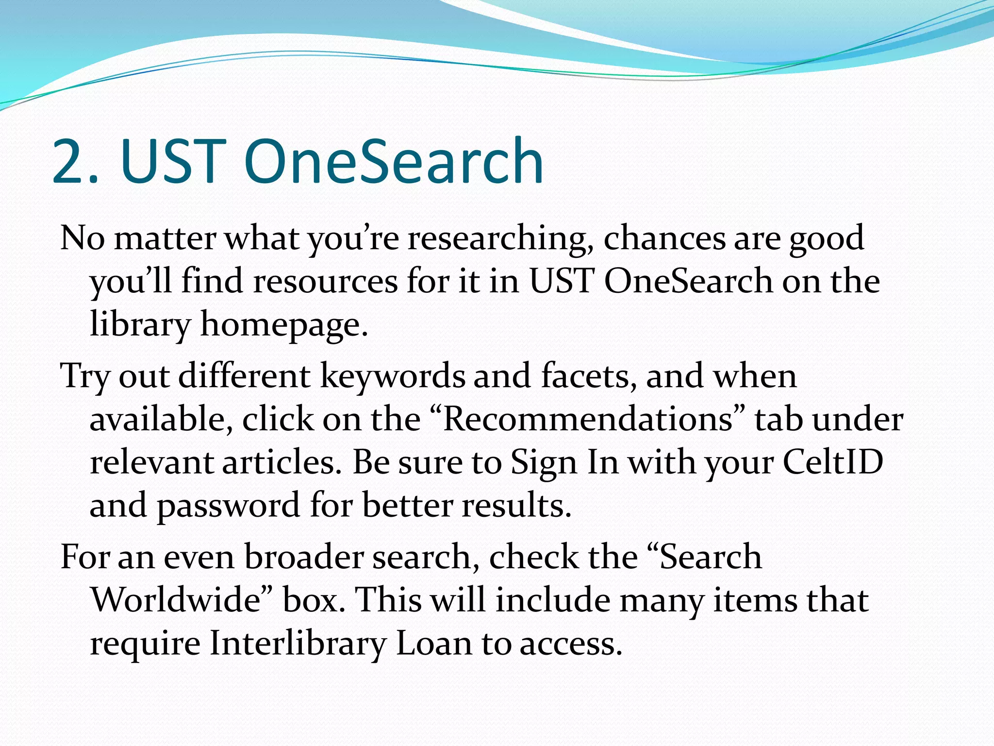 Improving searches II: Try a Different Resource | PPT