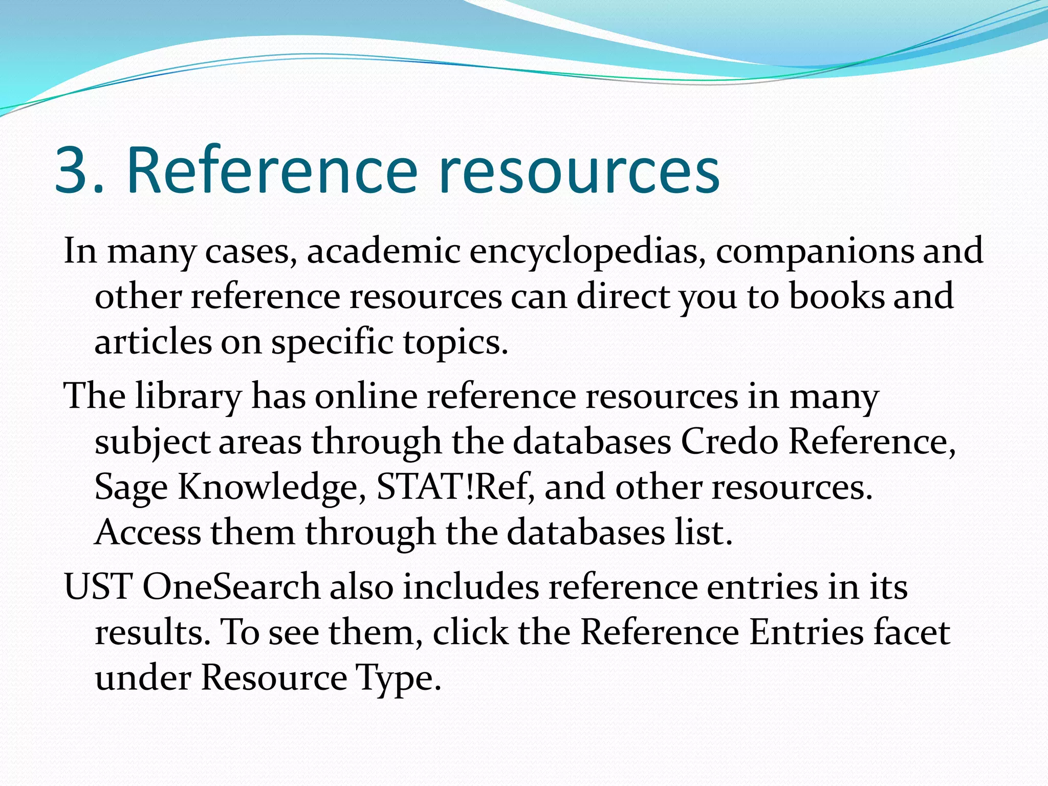 Improving searches II: Try a Different Resource | PPT