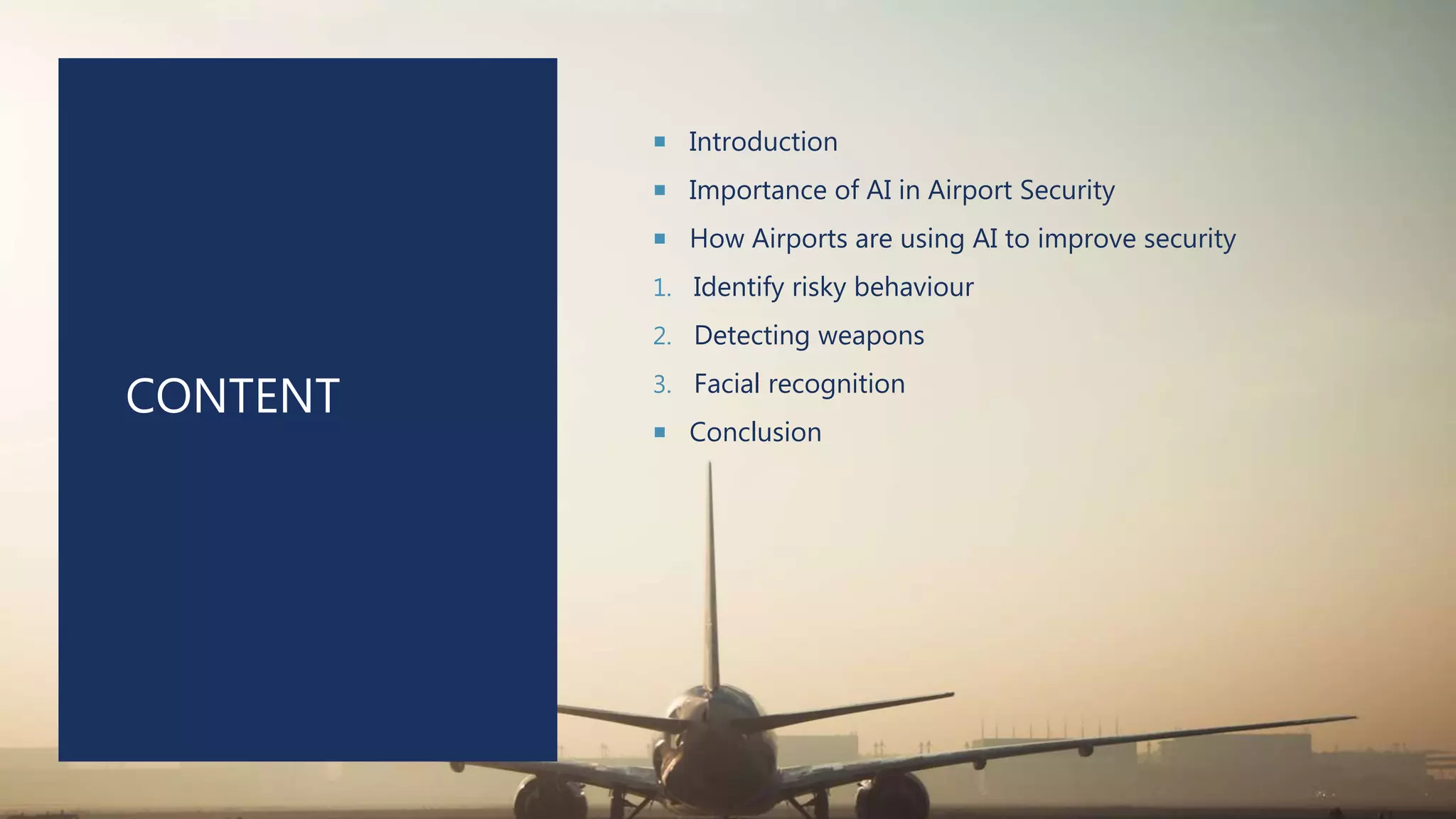 Improving security at airports using AI | PPTX