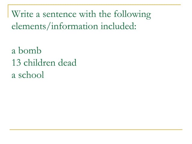 Improving sentence structure | PPT | Programming Languages | Computing