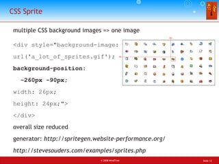 Improving Site Performace Using Css Sprite | PPT