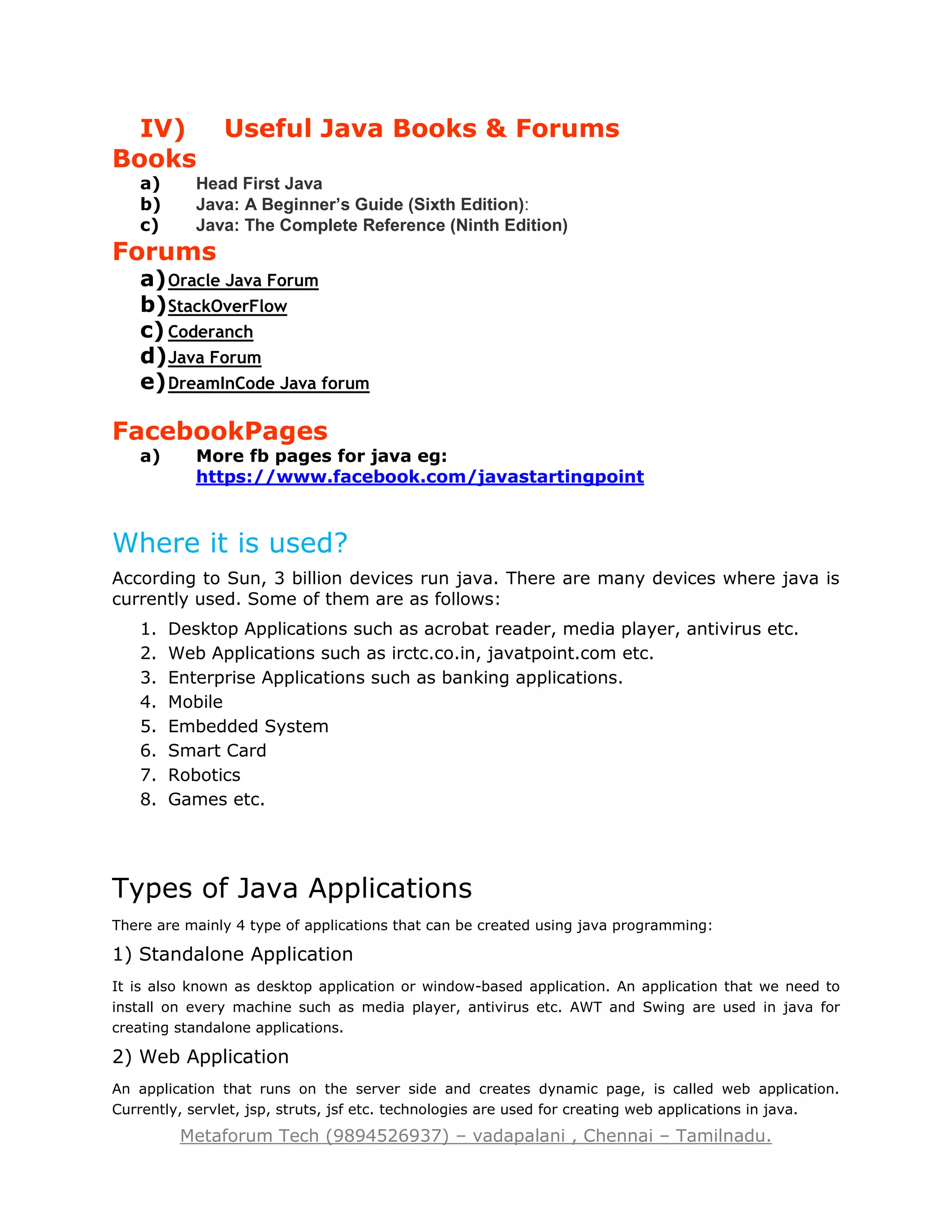best java training center in chennai | PDF