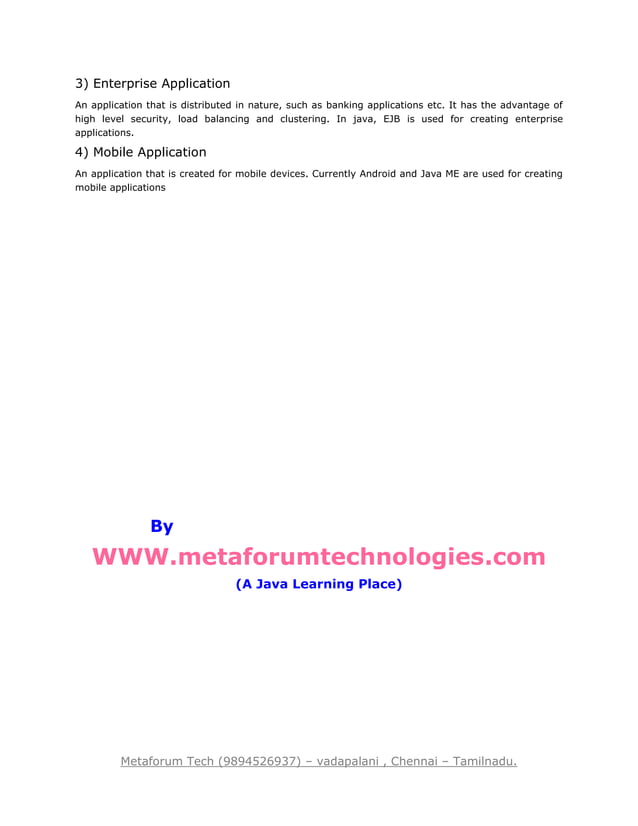 best java training center in chennai | PDF