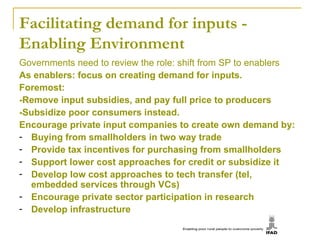 Improving small farm access to modern inputs and financial services | PPT