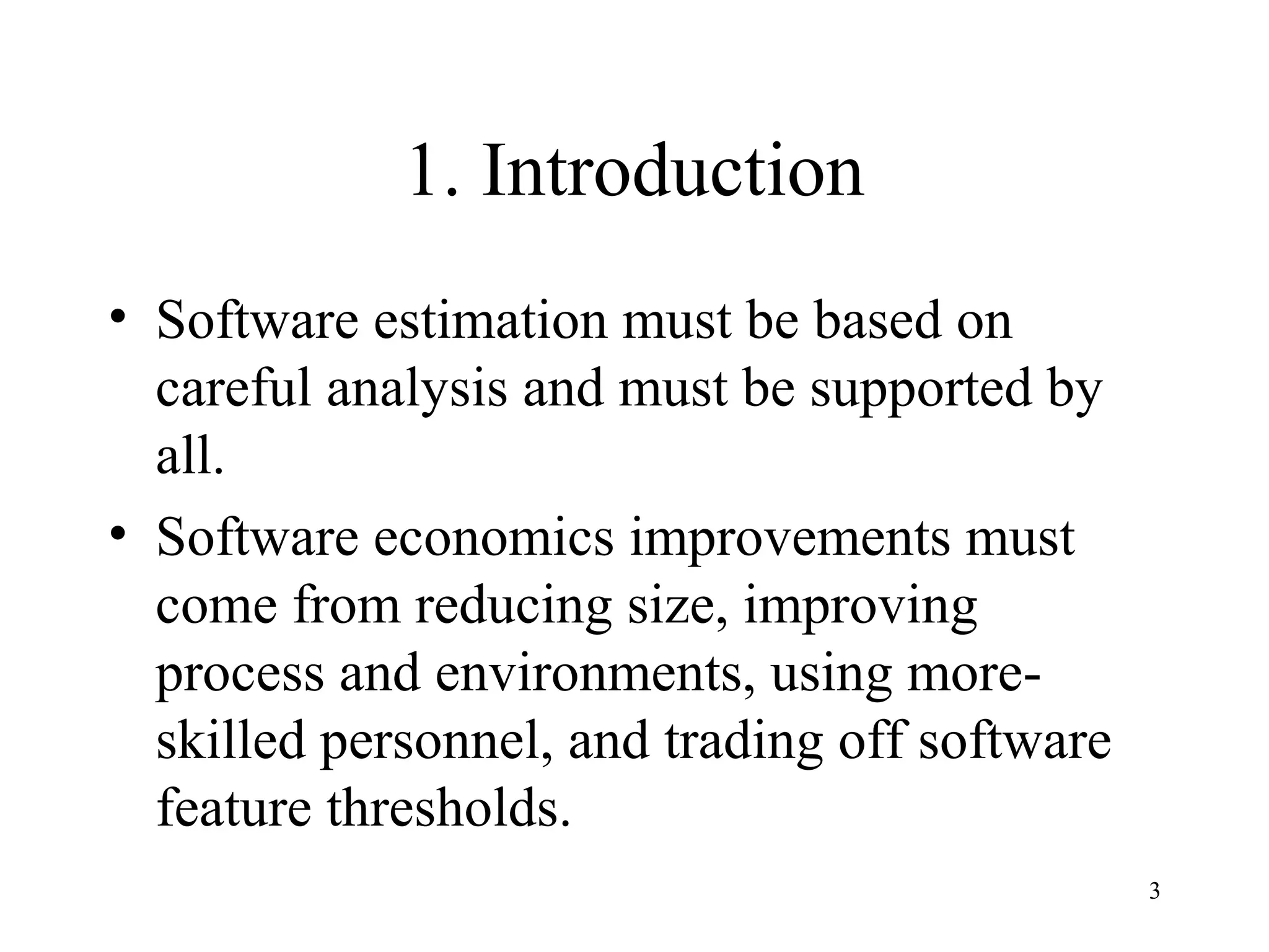 Improving software economics | PPT