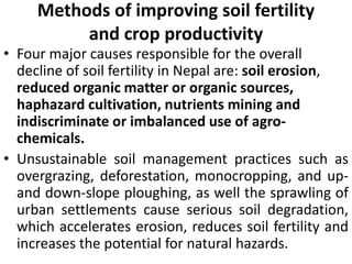 Improving soil and crop productivity in mountain agriculture | PPTX