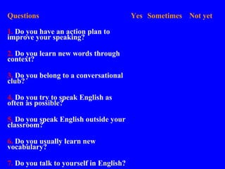 Improving speaking skills | PPT