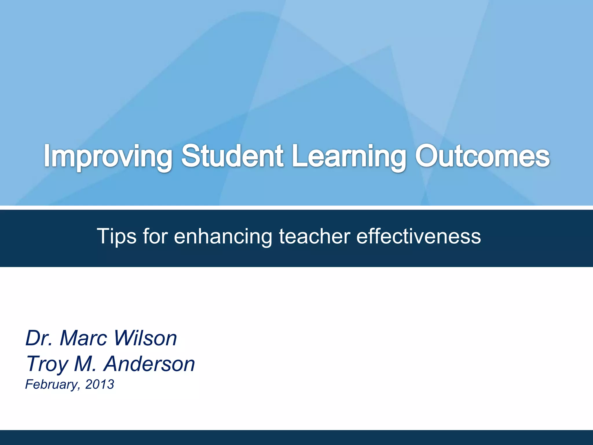 Cengage Learning Webinar: Improving Student Learning Outcomes | PPTX ...