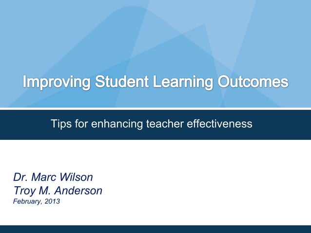 Cengage Learning Webinar: Improving Student Learning Outcomes | PPT