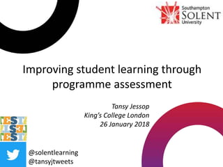 Improving student learning through programme assessment | PPTX