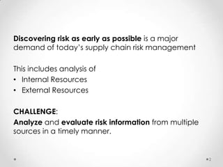 Improving Supply Chain-Management based on Semantically Enriched Risk ...