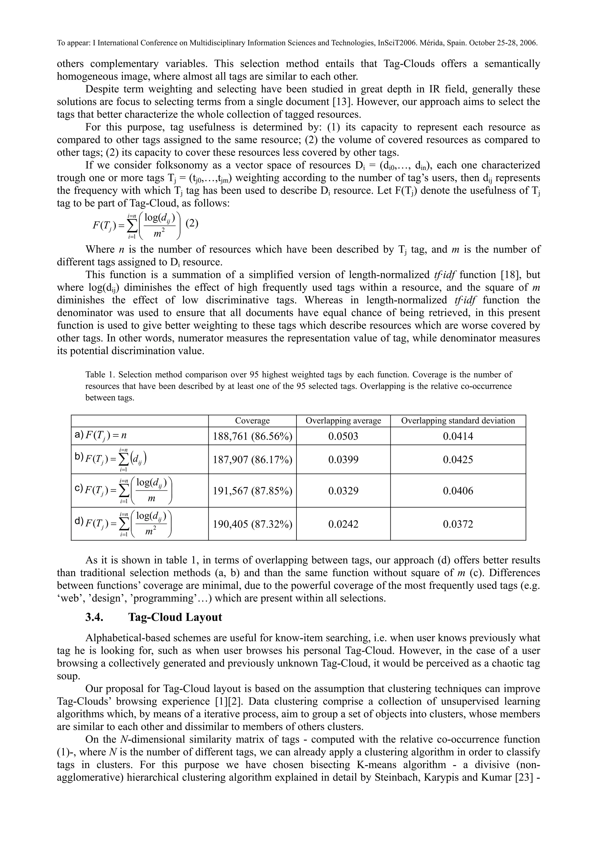 Improving Tag Clouds | PDF