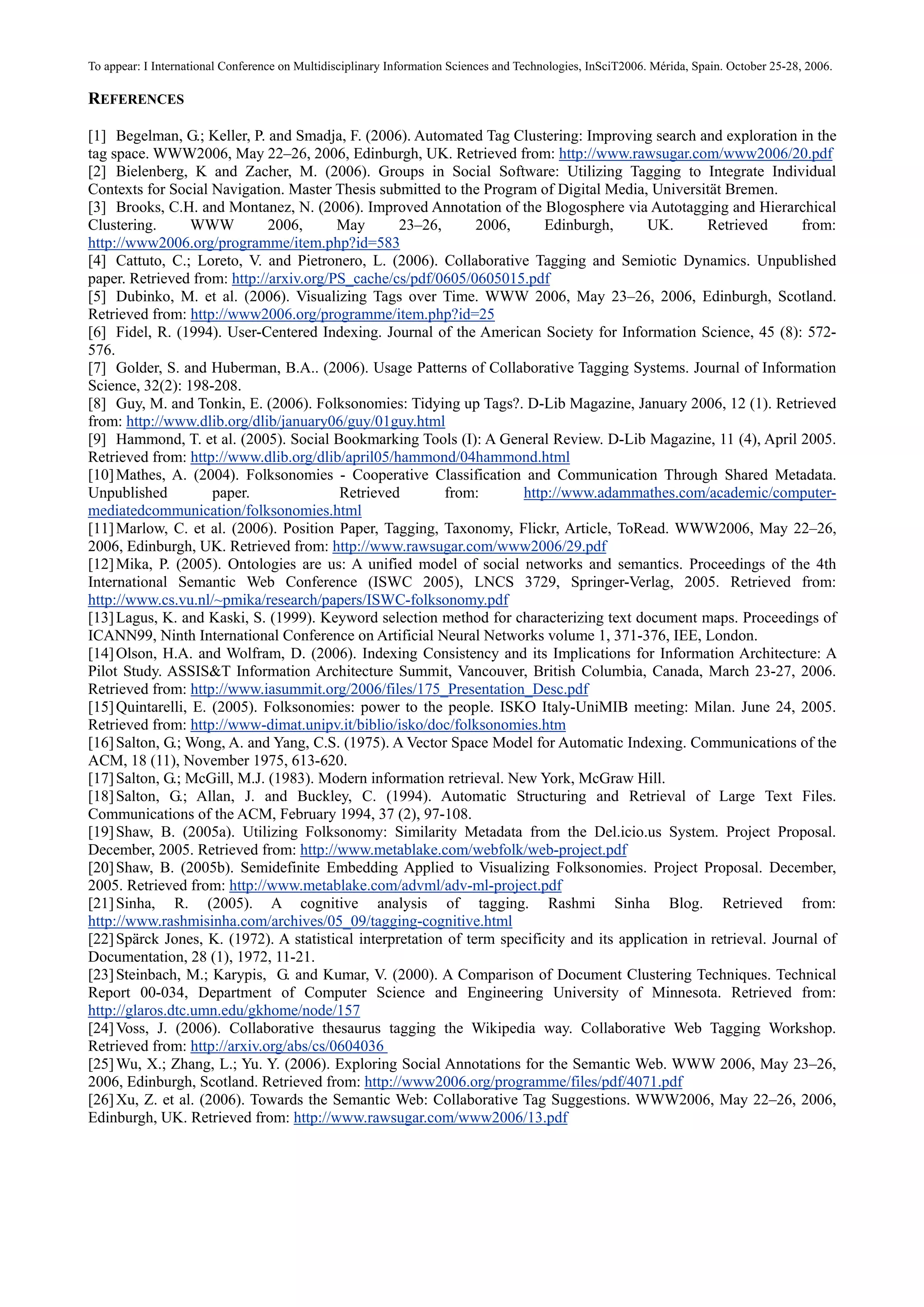 Improving Tag Clouds | PDF