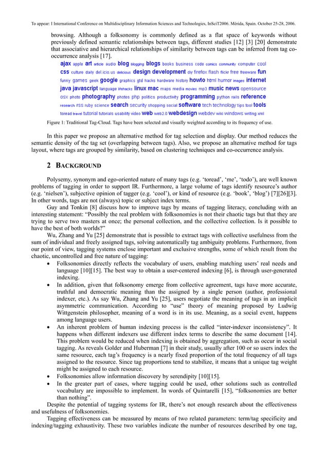 Improving Tag Clouds | PDF