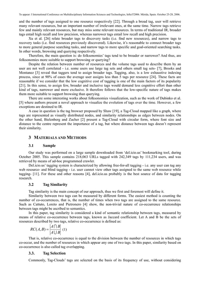 Improving Tag Clouds | PDF