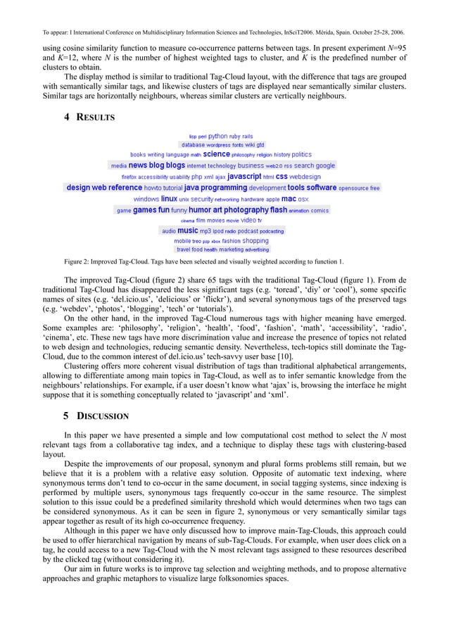 Improving Tag Clouds | PDF