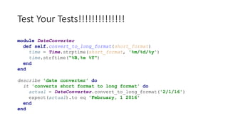 Improving Test Team Throughput via Architecture by Dustin Williams | PPT