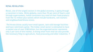 Improving the food supply chain of india | PPTX