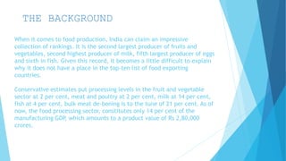 Improving the food supply chain of india | PPT